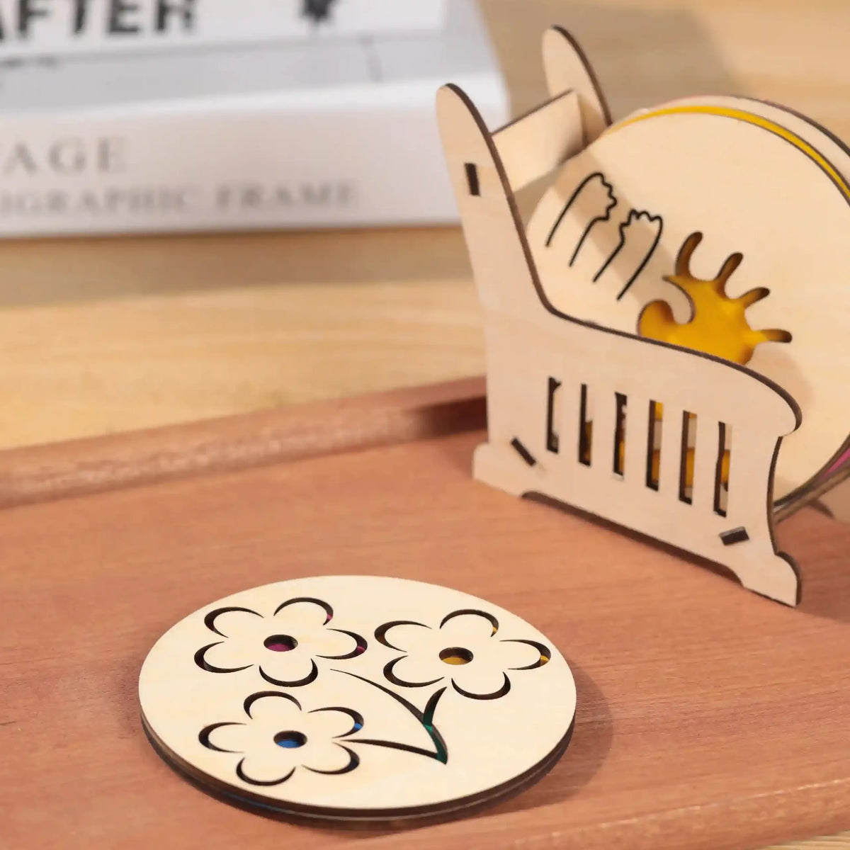 Double-layer Coasters with Coaster Rack | DXF | Art,Gift – NEJE.SHOP