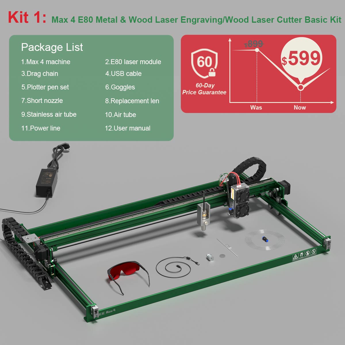 NEJE Max 4 20w laser engraver, wood laser cutter, laser wood engraver ...