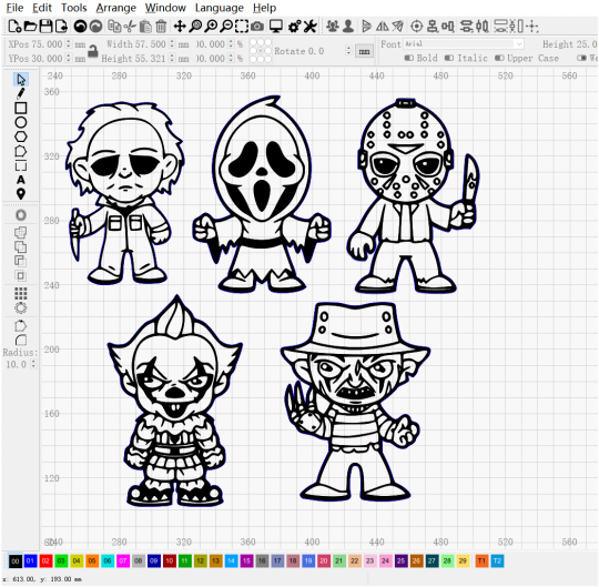 Halloween Mini Horror Movie Characters | DXF File|Gift, Art,Festival ...