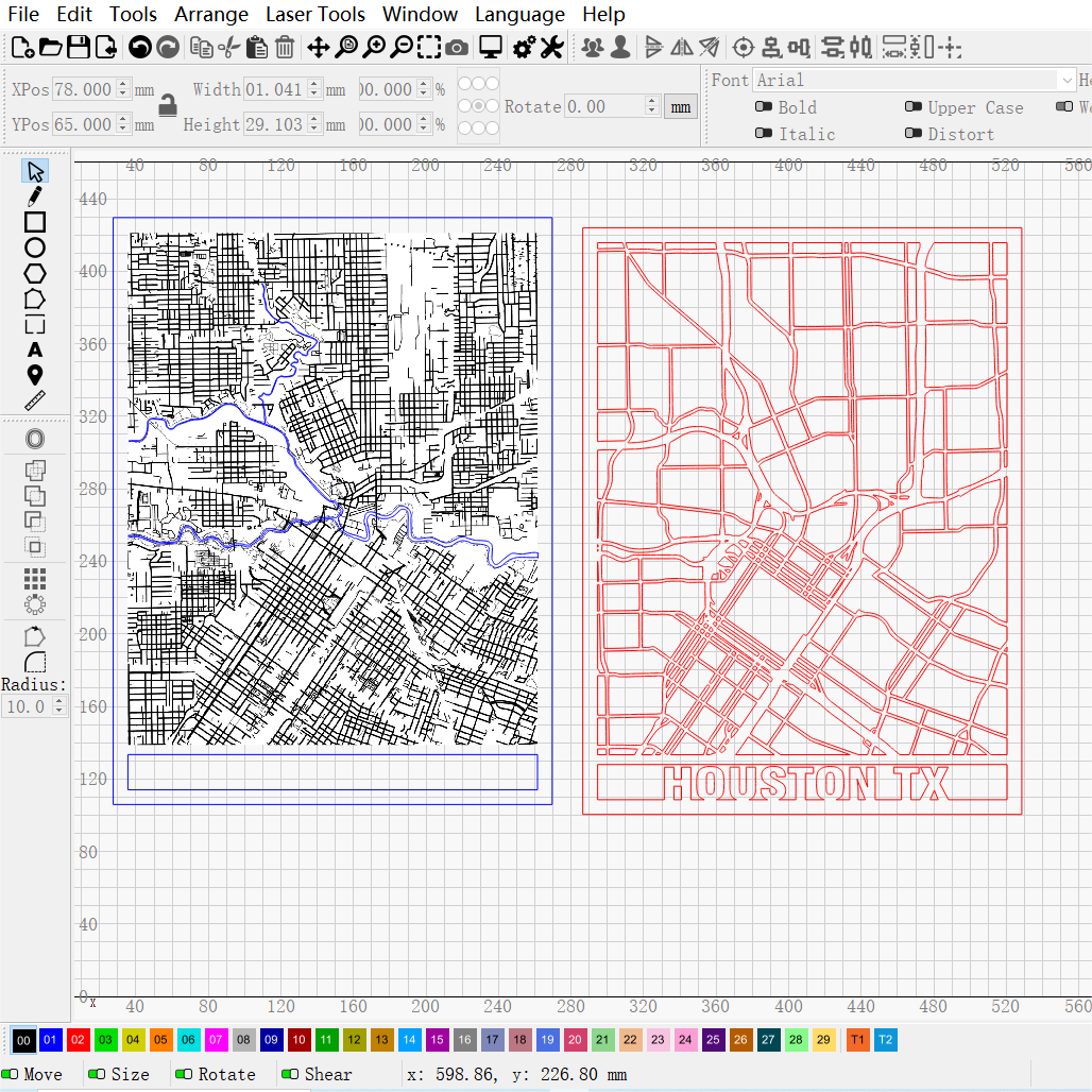 Houston Multi-layer Map Cutting | LBRN File | Art,Gift,Home Decor,Wall ...